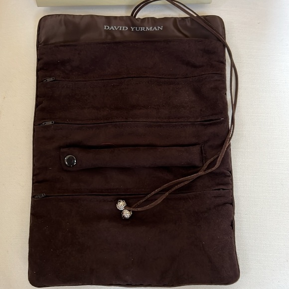 David Yurman | Bags | David Yurman Brown Suede Jewelry Travel Roll Bag ...